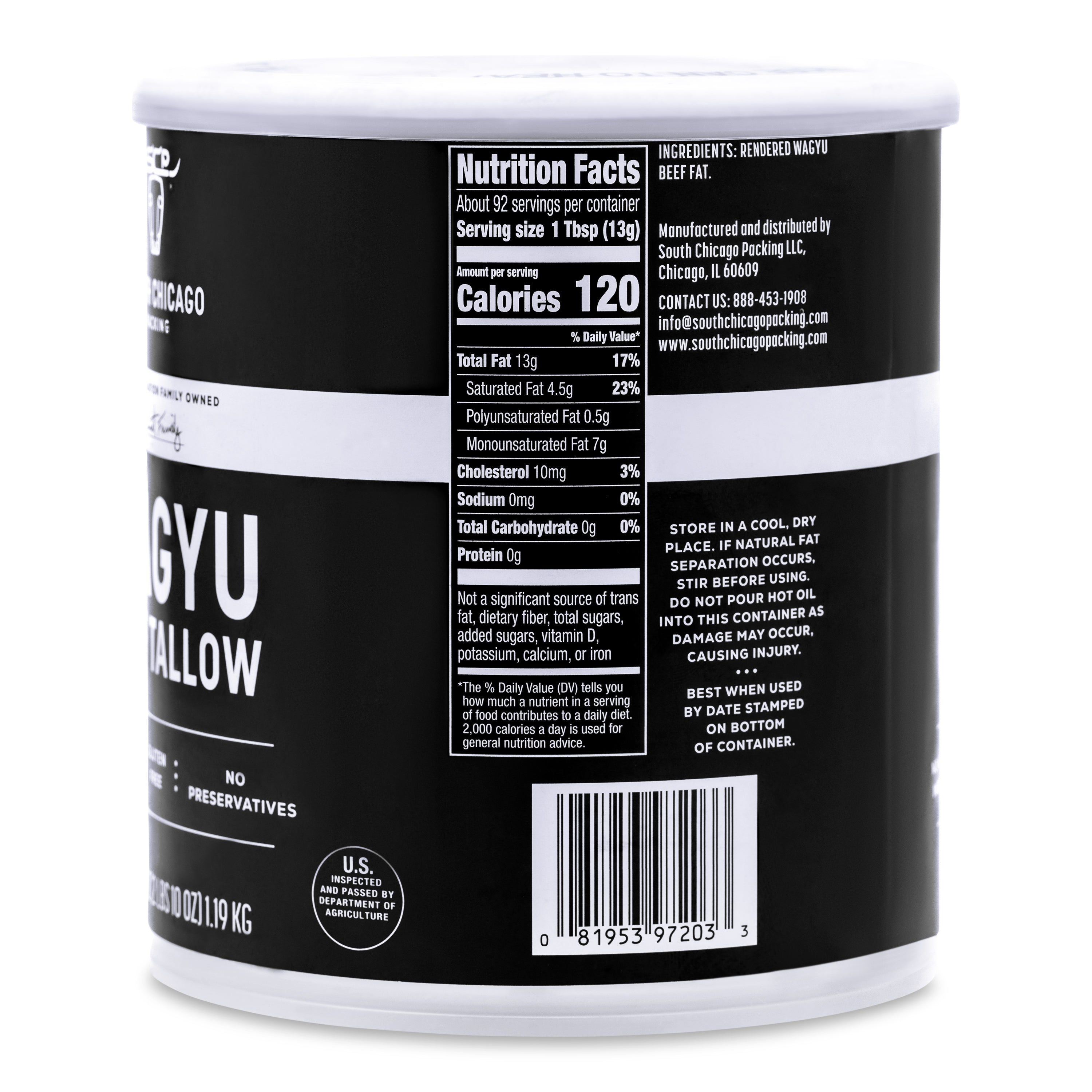Wagyu Beef Tallow | Wagyu Tallow - South Chicago Packing